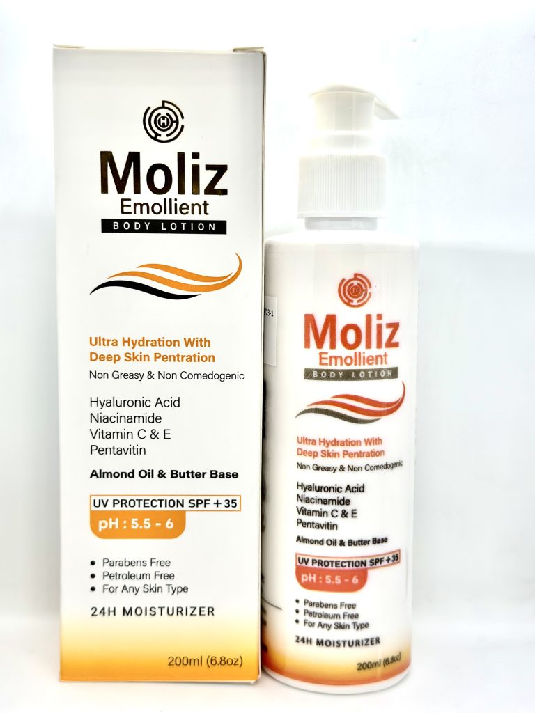Moliz Emollient BODY LOTION - Jeewaka Pharmacy (PVT) Ltd